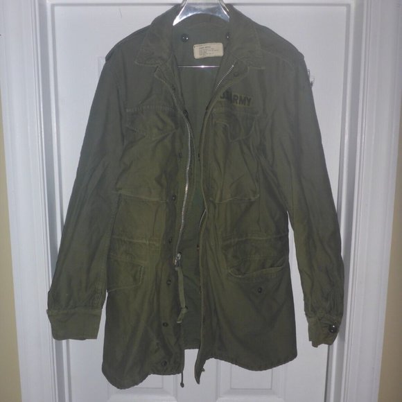 Vintage | Jackets & Coats | Vintage Us Army Mans Field Coat Olive Green ...